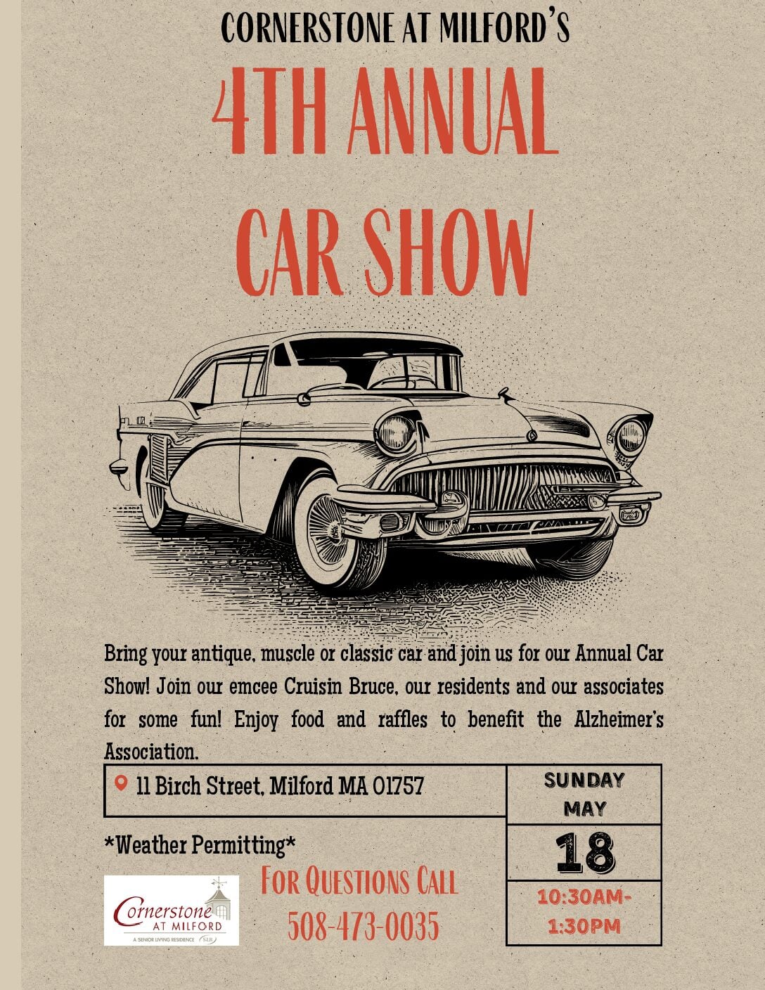 Cornerstone at Milford’s 4th Annual Car Show
